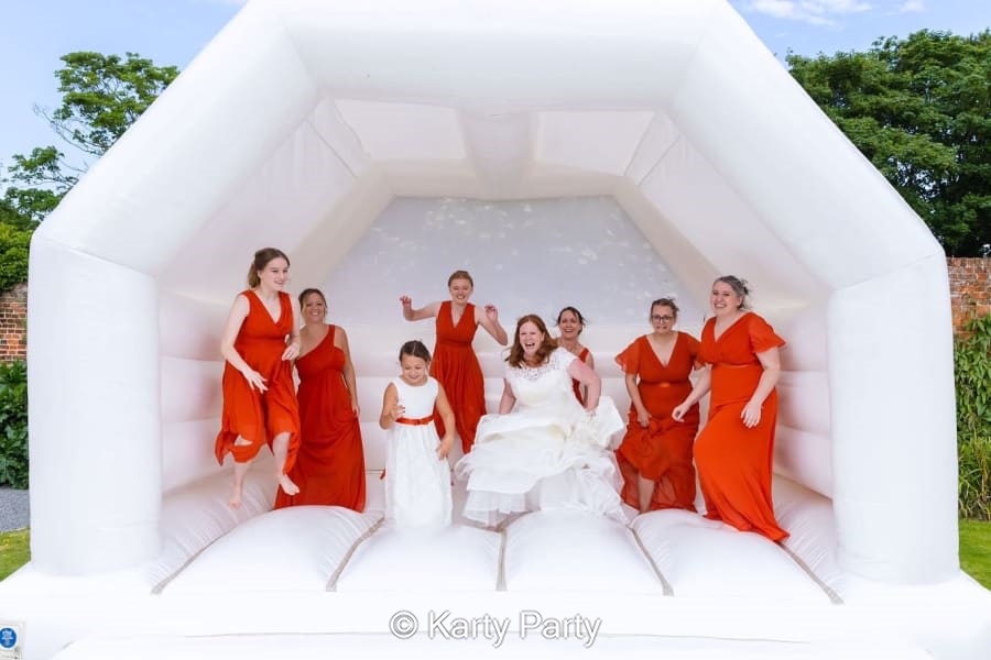 White wedding bouncy castle hire Benfleet